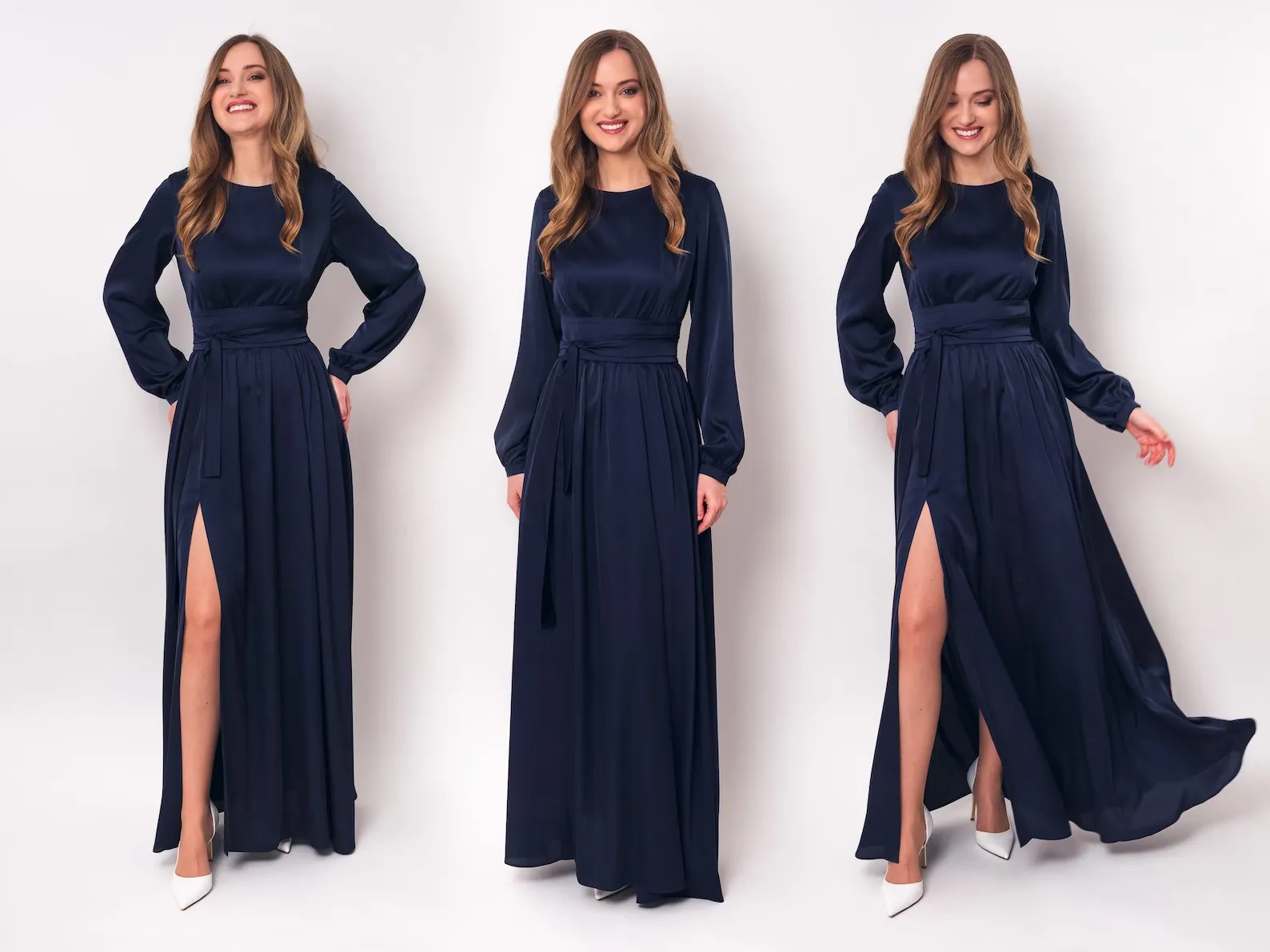 Fashion Gaun Satin Biru untuk Acara Formal: Tren Elegan Musim Gugur ...